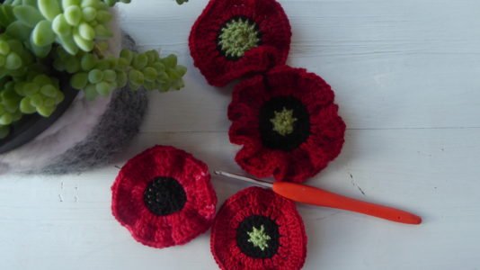 Free Crochet Poppy Patterns - Easy and Quick - off the hook for you