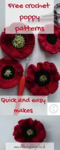 Free Crochet Poppy Patterns - Easy and Quick - off the hook for you