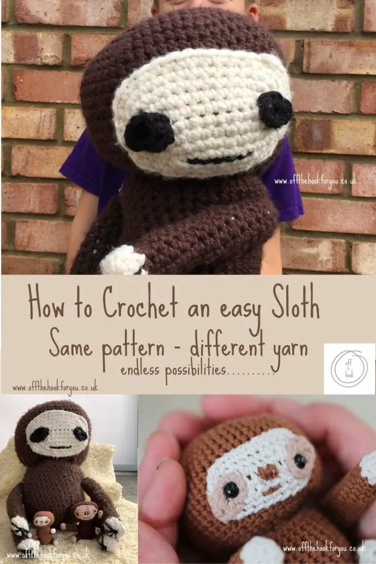Crochet Sloth Pattern - Easy and Free - off the hook for you