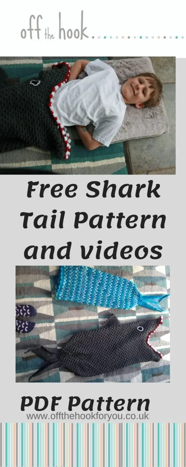 Free Shark Crochet Blanket - off the hook for you