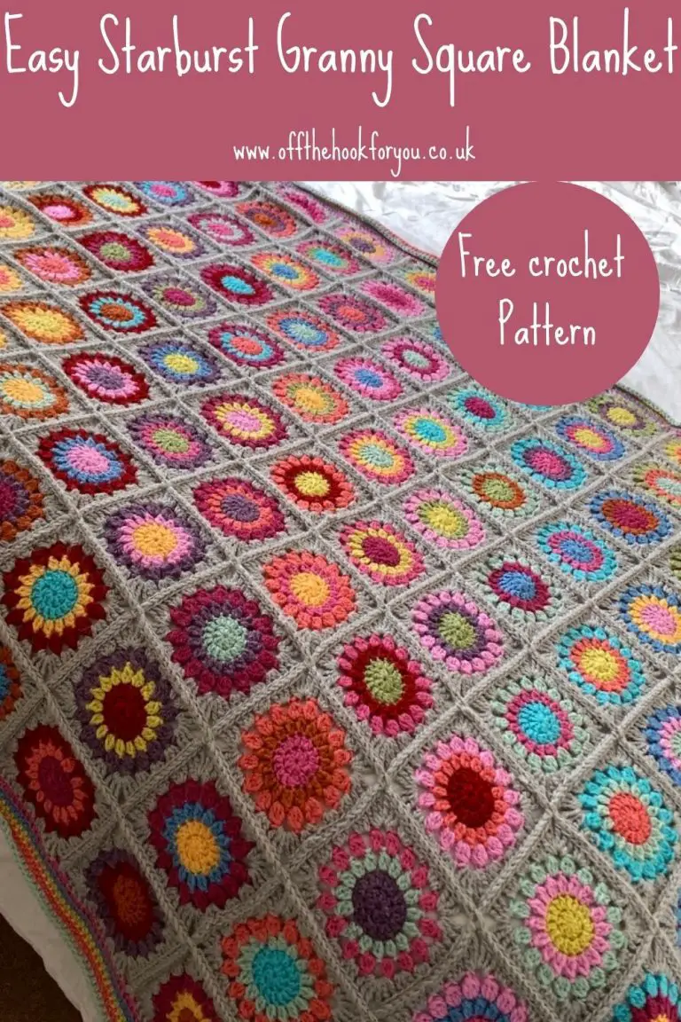 Easy Starburst Granny Square Blanket - off the hook for you