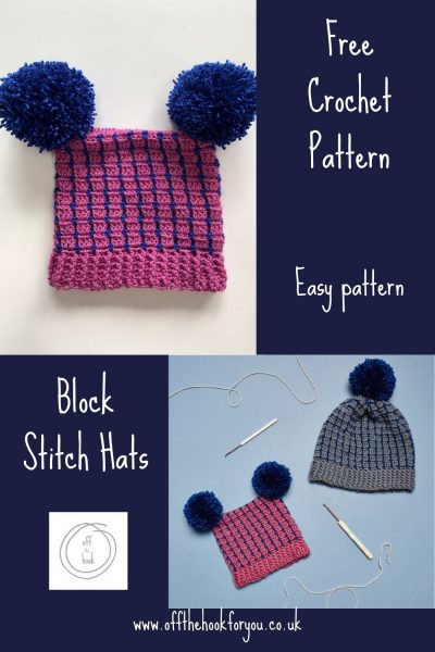Easy Square Crochet Hat - Free Pattern - off the hook for you