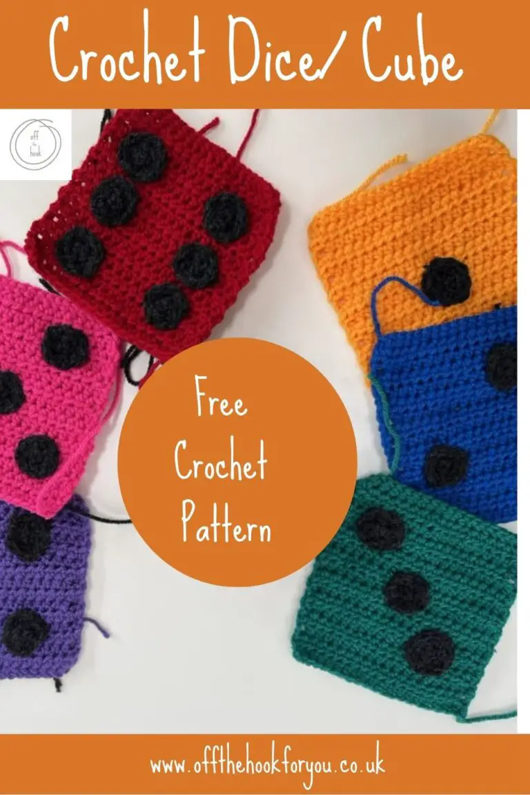 Crochet Dice - Free Crochet Cube Pattern - off the hook for you